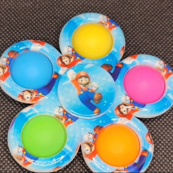 Toys | Mario Fidget Spinner 2in1 Bubble Popper Sensory Toy With Coin ...
